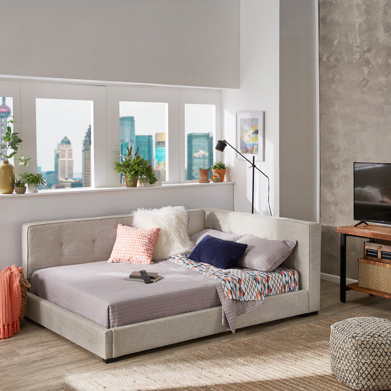 Kane upholstered low profile platform bed store